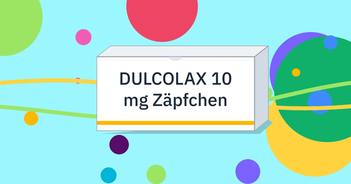 Symbolbild: Packung mit der Aufschrift DULCOLAX 10 mg Zäpfchen (PZN 19340253) – Verfügbarkeit und Bezug in Apotheken in Frankfurt am Main