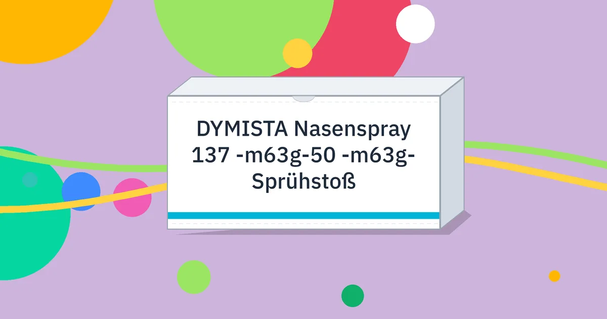 Symbolbild: Packung mit der Aufschrift DYMISTA Nasenspray 137 -m63g-50 -m63g-Sprühstoß (PZN 02834904) – Verfügbarkeit und Bezug in Apotheken in Frankfurt am Main