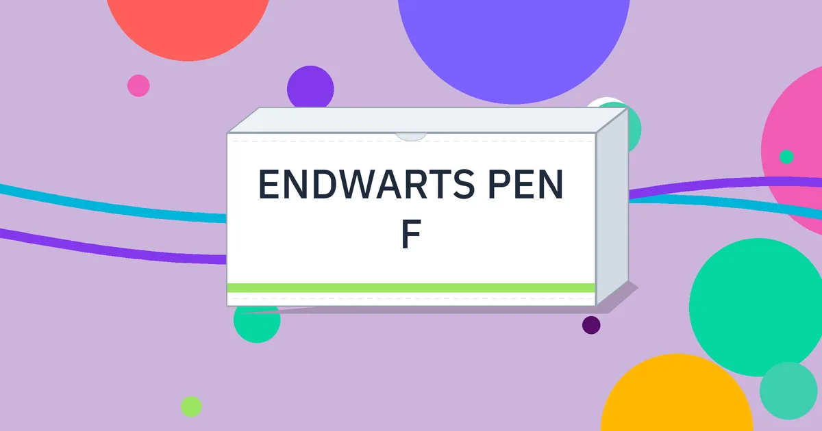 Symbolbild: Packung mit der Aufschrift ENDWARTS PEN F (PZN 18212671) – Verfügbarkeit und Bezug in Apotheken in Frankfurt am Main