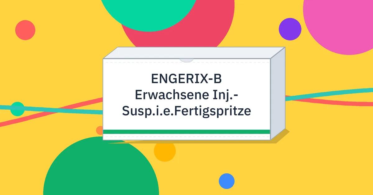 Symbolbild: Packung mit der Aufschrift ENGERIX-B Erwachsene Inj.-Susp.i.e.Fertigspritze (PZN 19102022) – Verfügbarkeit und Bezug in Apotheken in Frankfurt am Main