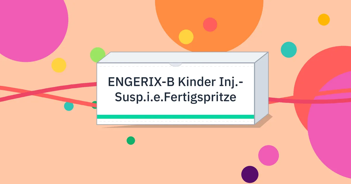 Symbolbild: Packung mit der Aufschrift ENGERIX-B Kinder Inj.-Susp.i.e.Fertigspritze (PZN 00659733) – Verfügbarkeit und Bezug in Apotheken in Frankfurt am Main