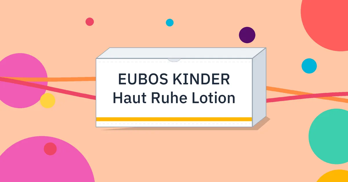 Symbolbild: Packung mit der Aufschrift EUBOS KINDER Haut Ruhe Lotion (PZN 05133303) – Verfügbarkeit und Bezug in Apotheken in Frankfurt am Main