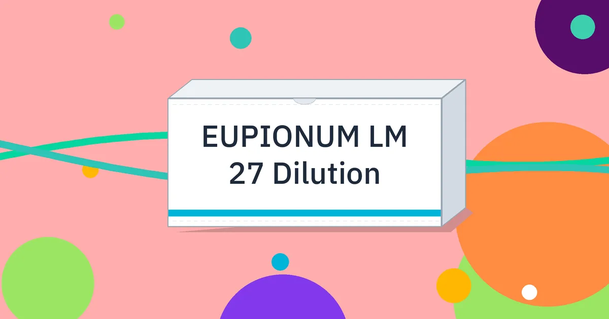 Symbolbild: Packung mit der Aufschrift EUPIONUM LM 27 Dilution (PZN 13483862) – Verfügbarkeit und Bezug in Apotheken in Frankfurt am Main