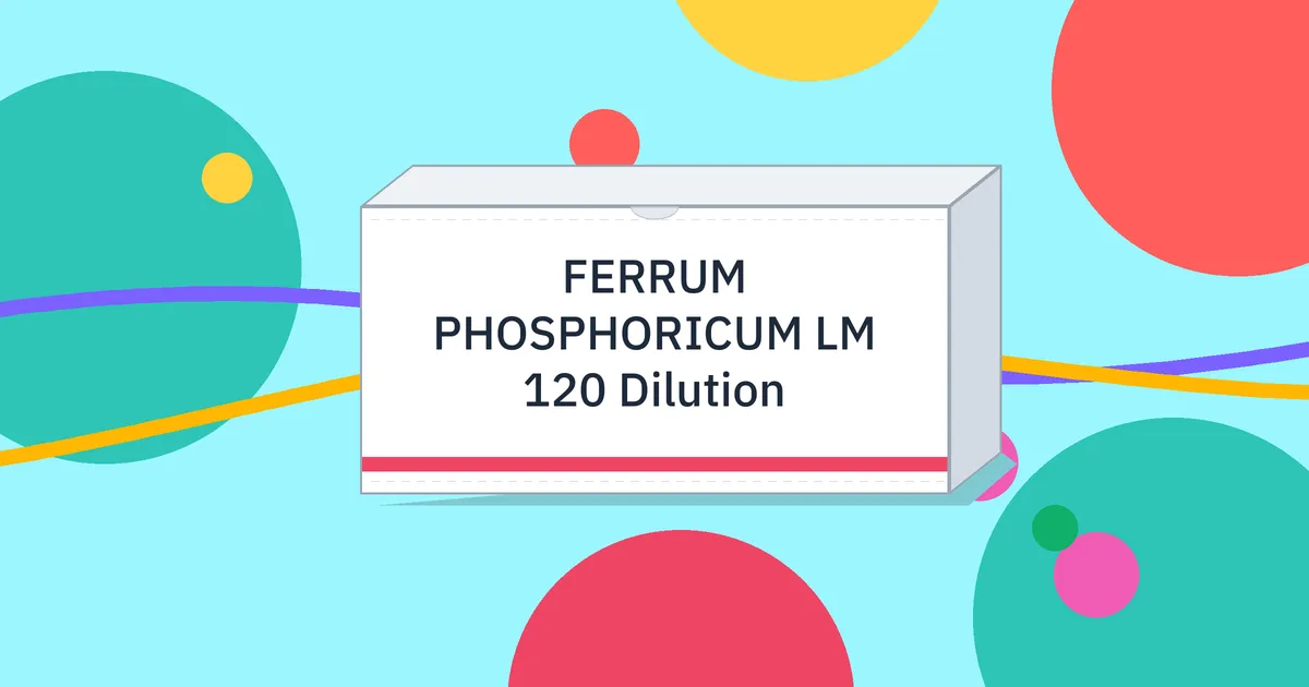 Symbolbild: Packung mit der Aufschrift FERRUM PHOSPHORICUM LM 120 Dilution (PZN 12852429) – Verfügbarkeit und Bezug in Apotheken in Frankfurt am Main