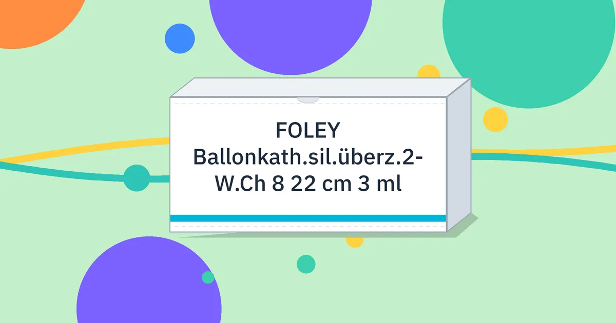 Symbolbild: Packung mit der Aufschrift FOLEY Ballonkath.sil.überz.2-W.Ch 8 22 cm 3 ml (PZN 10101937) – Verfügbarkeit und Bezug in Apotheken in Frankfurt am Main