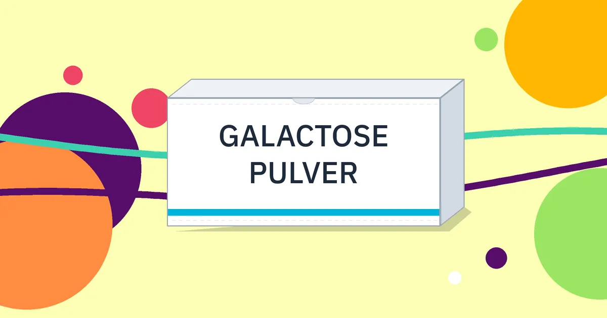 Symbolbild: Packung mit der Aufschrift GALACTOSE PULVER (PZN 18411933) – Verfügbarkeit und Bezug in Apotheken in Frankfurt am Main