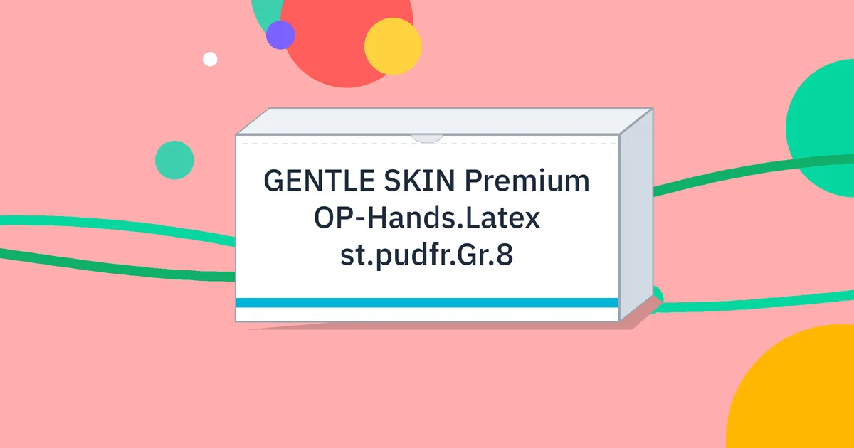 Symbolbild: Packung mit der Aufschrift GENTLE SKIN Premium OP-Hands.Latex st.pudfr.Gr.8 (PZN 02244338) – Verfügbarkeit und Bezug in Apotheken in Frankfurt am Main