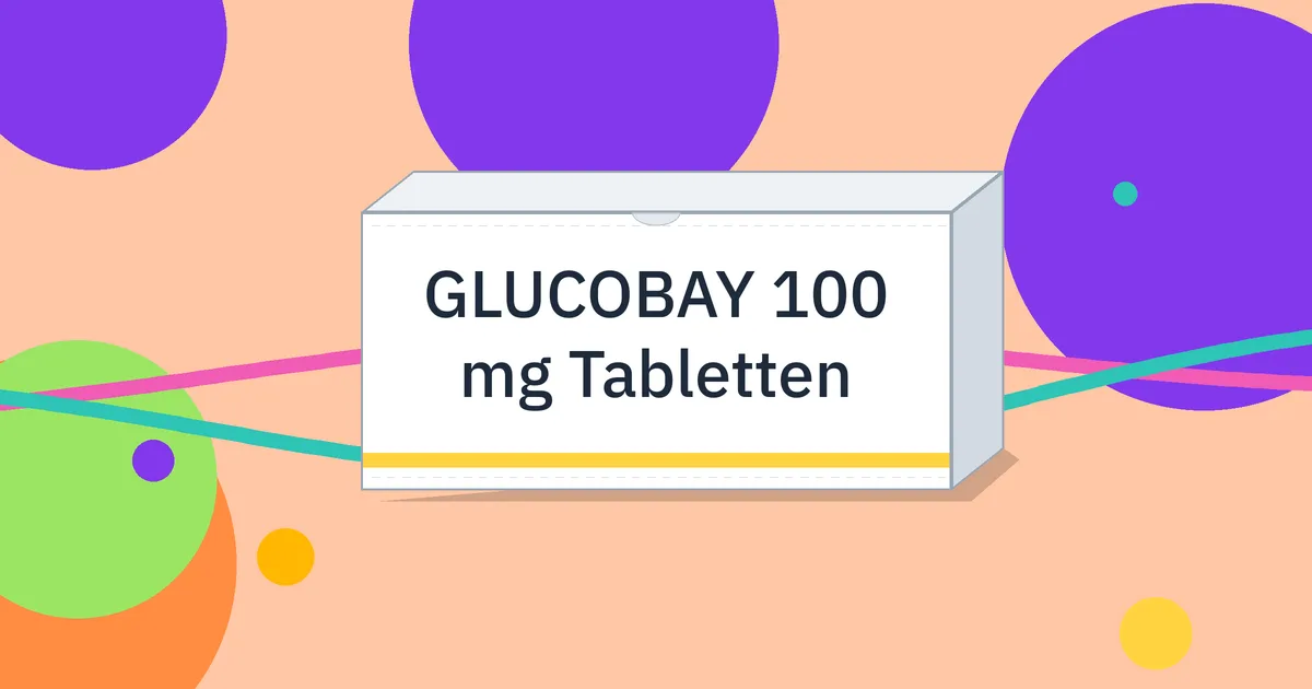 Symbolbild: Packung mit der Aufschrift GLUCOBAY 100 mg Tabletten (PZN 08917494) – Verfügbarkeit und Bezug in Apotheken in Frankfurt am Main