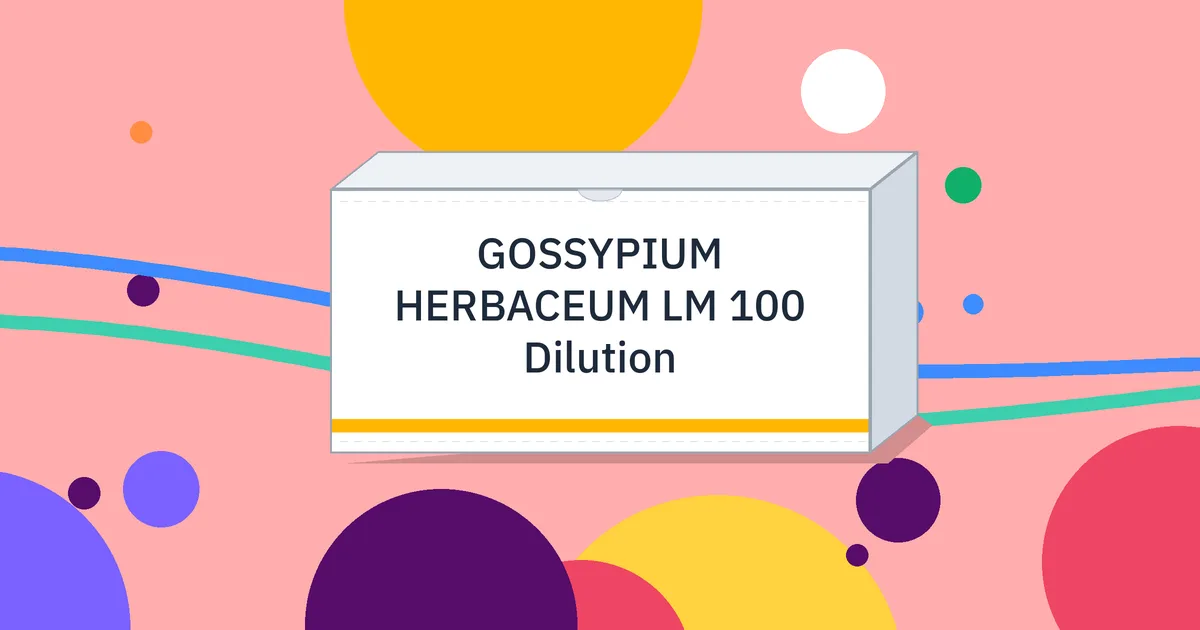 Symbolbild: Packung mit der Aufschrift GOSSYPIUM HERBACEUM LM 100 Dilution (PZN 13545876) – Verfügbarkeit und Bezug in Apotheken in Frankfurt am Main