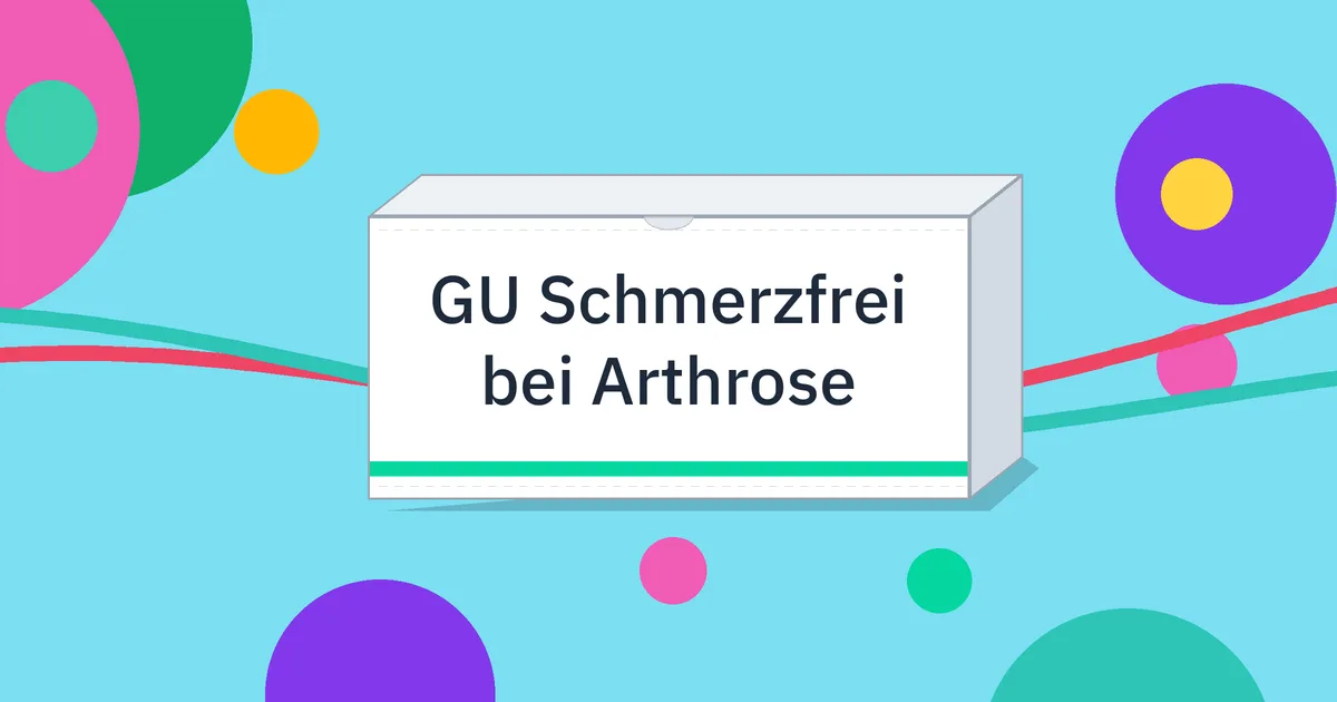 Symbolbild: Packung mit der Aufschrift GU Schmerzfrei bei Arthrose (PZN 17538146) – Verfügbarkeit und Bezug in Apotheken in Frankfurt am Main