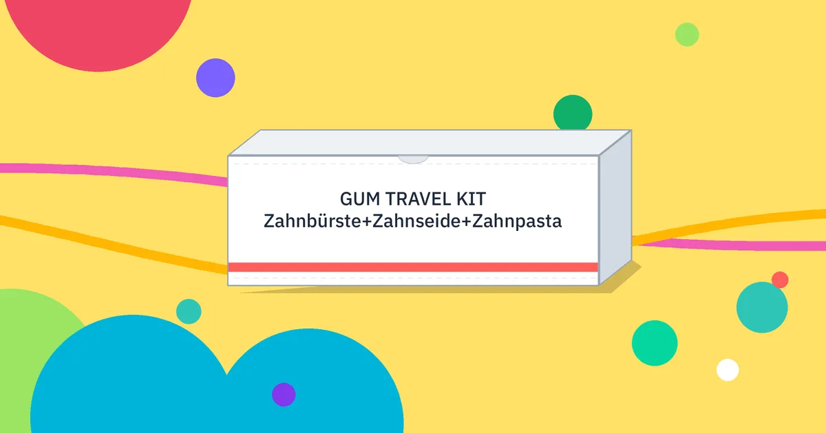 Symbolbild: Packung mit der Aufschrift GUM TRAVEL KIT Zahnbürste+Zahnseide+Zahnpasta (PZN 01059662) – Verfügbarkeit und Bezug in Apotheken in Frankfurt am Main