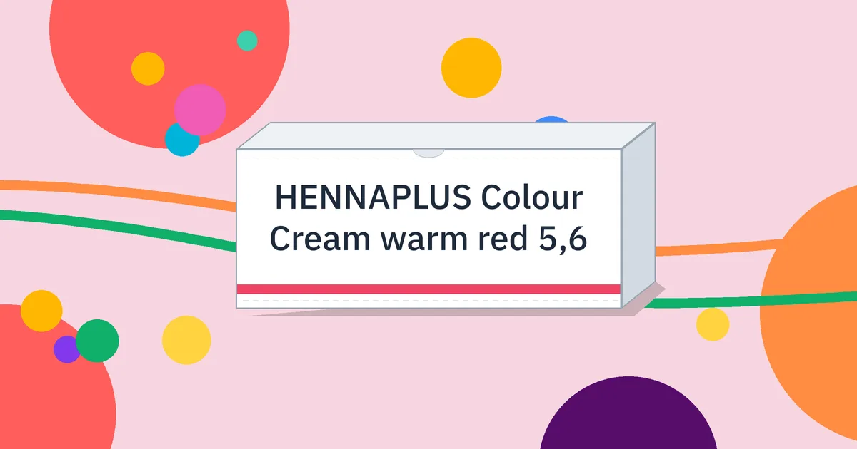 Symbolbild: Packung mit der Aufschrift HENNAPLUS Colour Cream warm red 5,6 (PZN 00099228) – Verfügbarkeit und Bezug in Apotheken in Frankfurt am Main
