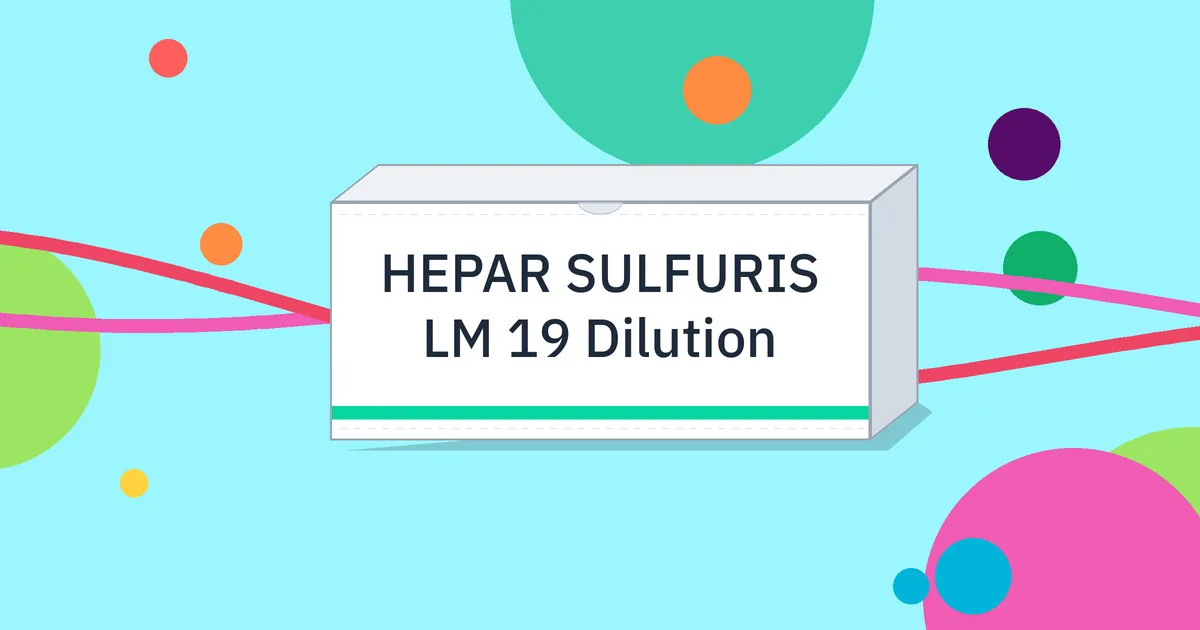 Symbolbild: Packung mit der Aufschrift HEPAR SULFURIS LM 19 Dilution (PZN 12887511) – Verfügbarkeit und Bezug in Apotheken in Frankfurt am Main