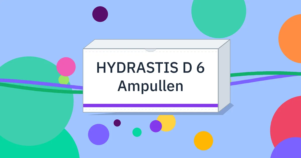 Symbolbild: Packung mit der Aufschrift HYDRASTIS D 6 Ampullen (PZN 11706418) – Verfügbarkeit und Bezug in Apotheken in Frankfurt am Main