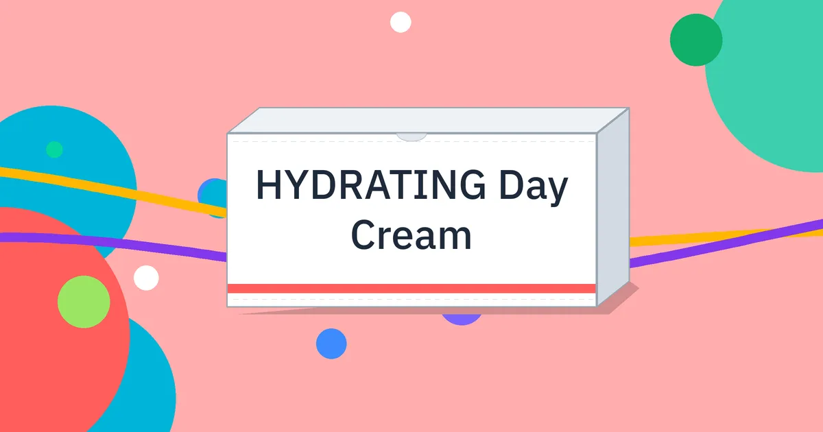 Symbolbild: Packung mit der Aufschrift HYDRATING Day Cream (PZN 18804822) – Verfügbarkeit und Bezug in Apotheken in Frankfurt am Main