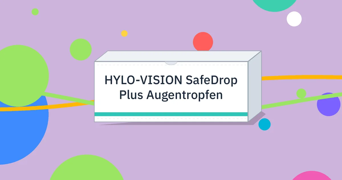 Symbolbild: Packung mit der Aufschrift HYLO-VISION SafeDrop Plus Augentropfen (PZN 16009606) – Verfügbarkeit und Bezug in Apotheken in Frankfurt am Main