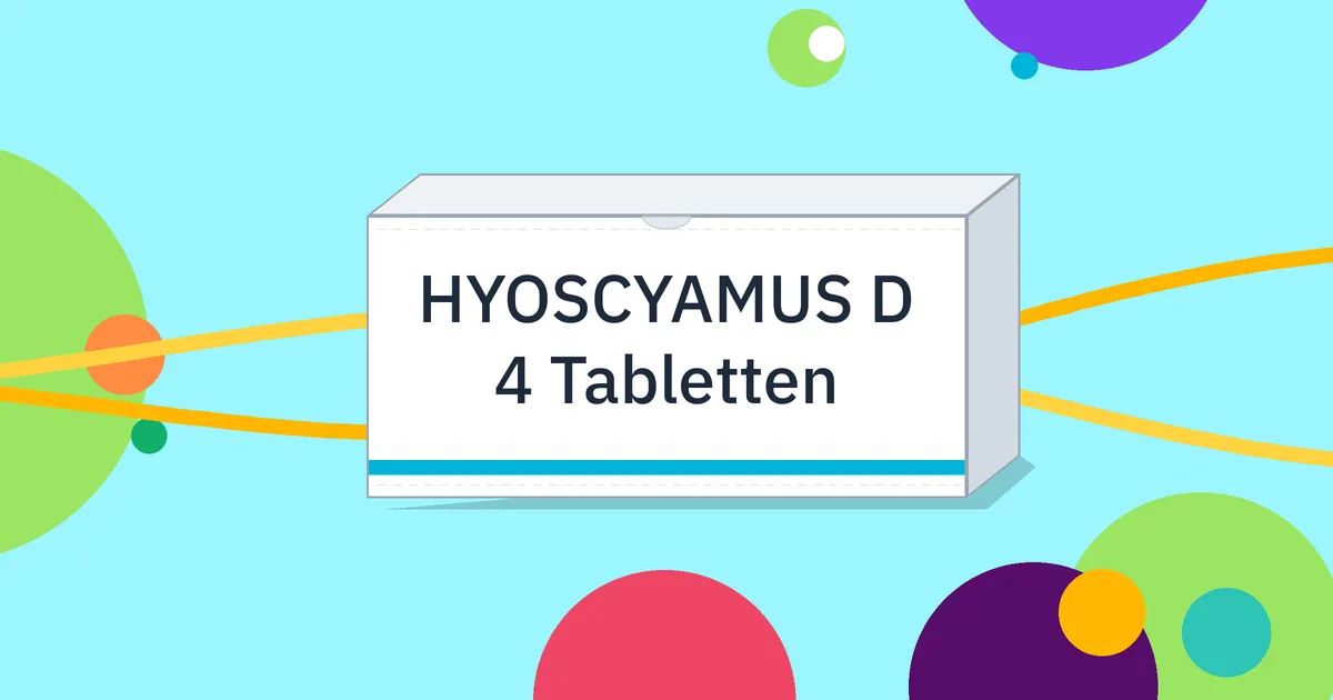 Symbolbild: Packung mit der Aufschrift HYOSCYAMUS D 4 Tabletten (PZN 02631561) – Verfügbarkeit und Bezug in Apotheken in Frankfurt am Main