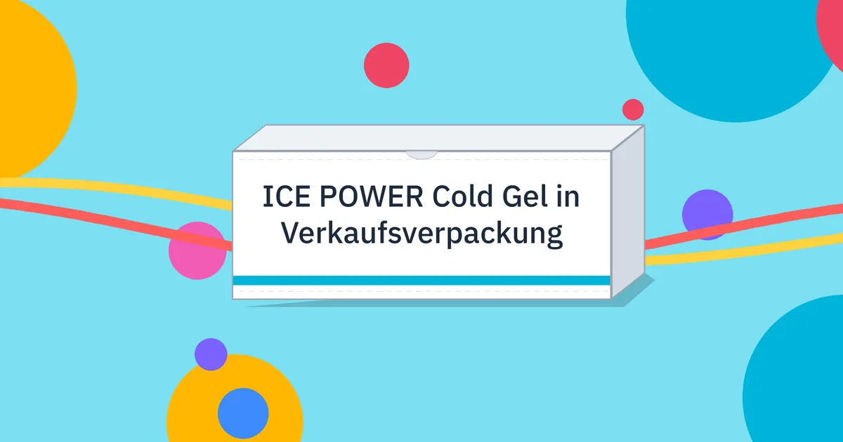 Symbolbild: Packung mit der Aufschrift ICE POWER Cold Gel in Verkaufsverpackung (PZN 12505018) – Verfügbarkeit und Bezug in Apotheken in Frankfurt am Main