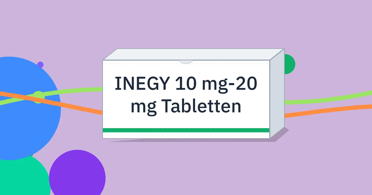 Symbolbild: Packung mit der Aufschrift INEGY 10 mg-20 mg Tabletten (PZN 16735815) – Verfügbarkeit und Bezug in Apotheken in Frankfurt am Main