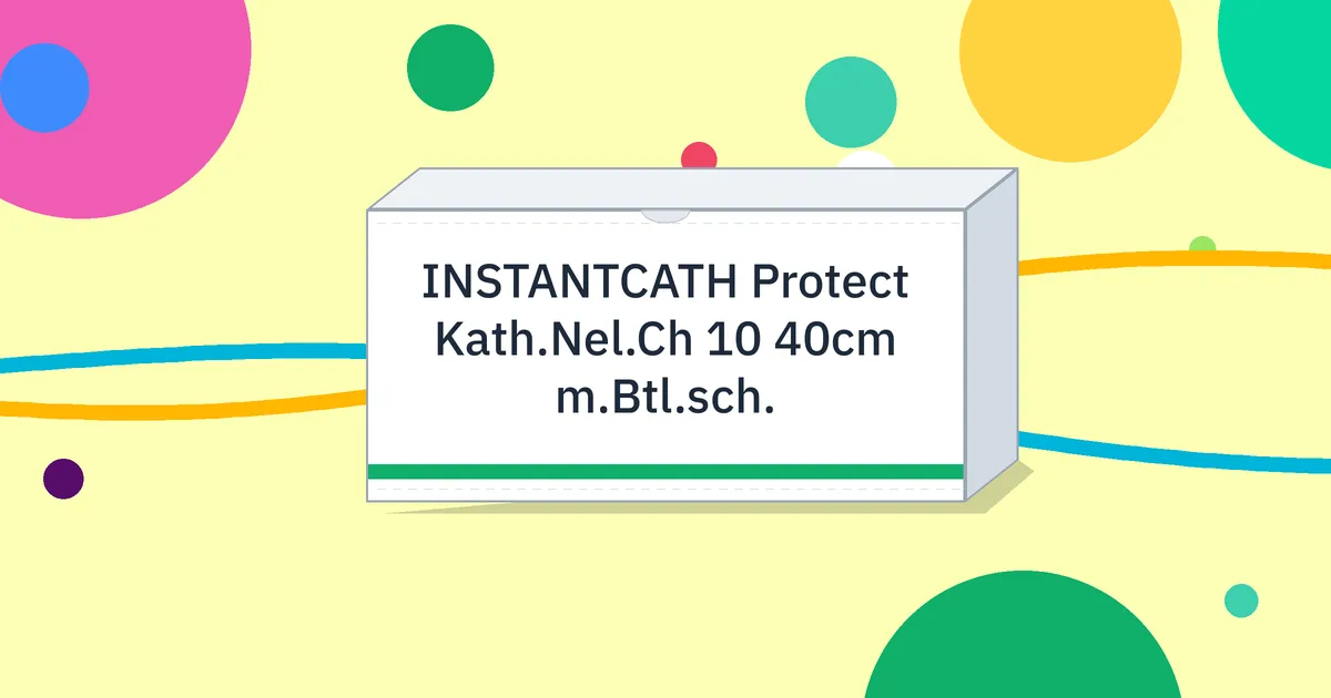 Symbolbild: Packung mit der Aufschrift INSTANTCATH Protect Kath.Nel.Ch 10 40cm m.Btl.sch. (PZN 00648095) – Verfügbarkeit und Bezug in Apotheken in Frankfurt am Main