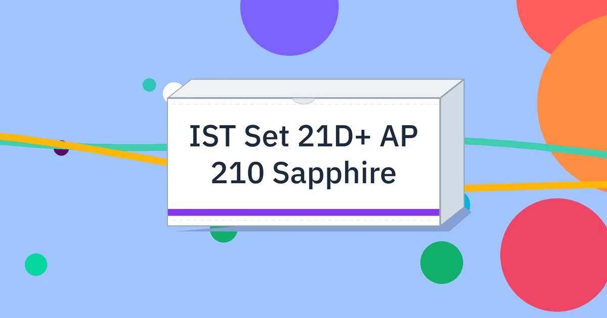 Symbolbild: Packung mit der Aufschrift IST Set 21D+ AP 210 Sapphire (PZN 18702300) – Verfügbarkeit und Bezug in Apotheken in Frankfurt am Main