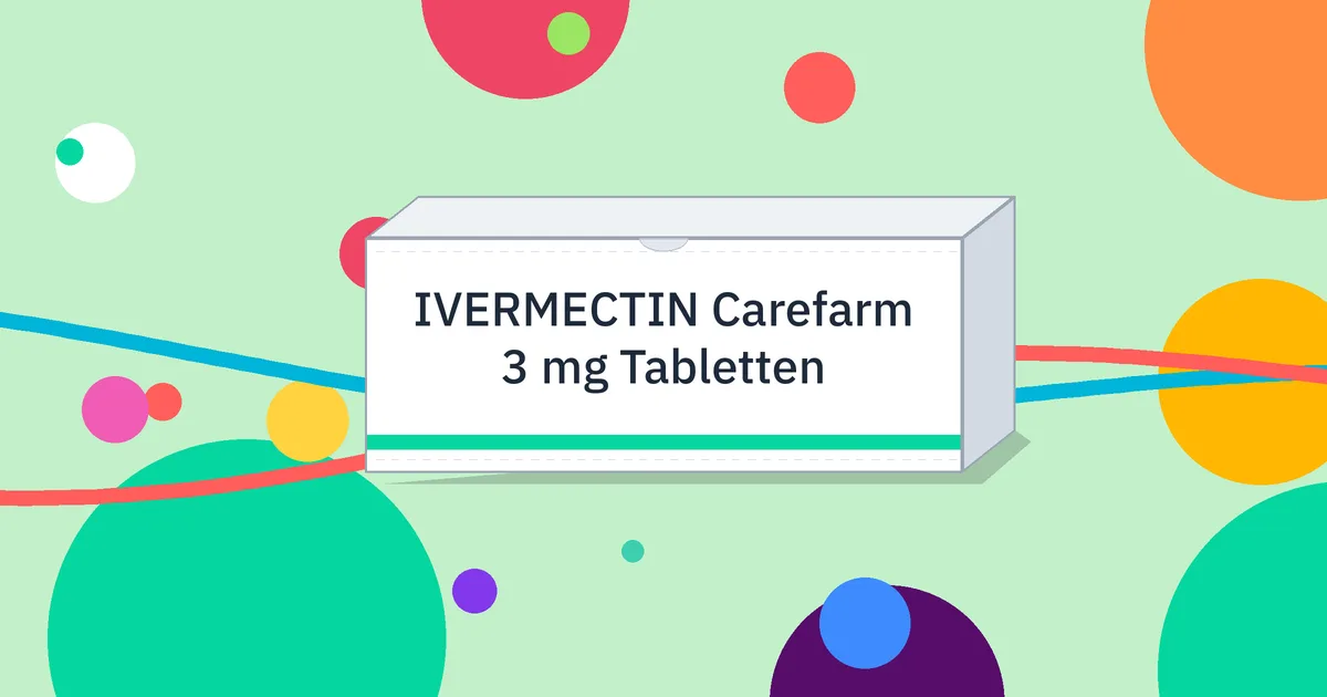 Symbolbild: Packung mit der Aufschrift IVERMECTIN Carefarm 3 mg Tabletten (PZN 18307271) – Verfügbarkeit und Bezug in Apotheken in Frankfurt am Main