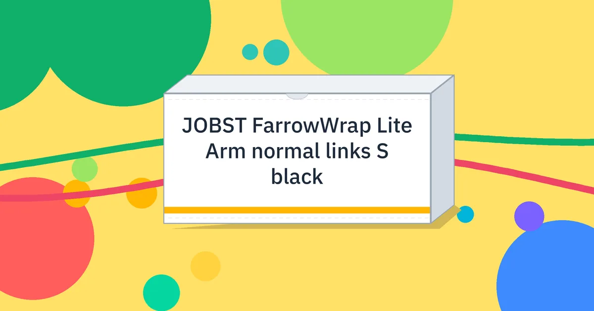 Symbolbild: Packung mit der Aufschrift JOBST FarrowWrap Lite Arm normal links S black (PZN 13870004) – Verfügbarkeit und Bezug in Apotheken in Frankfurt am Main