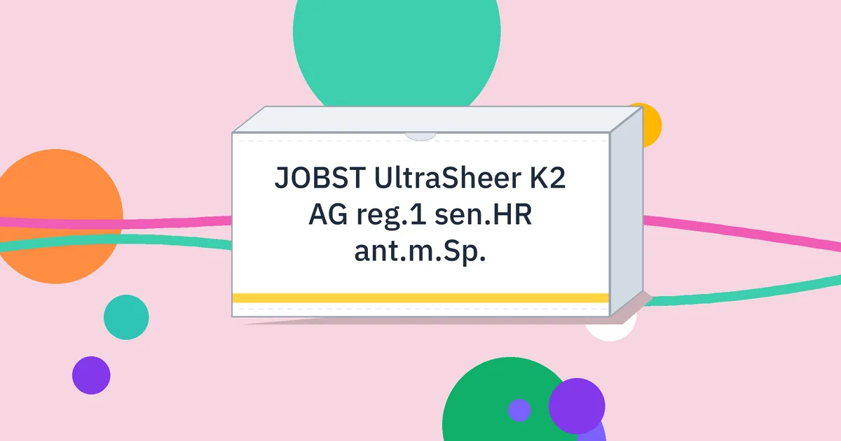 Symbolbild: Packung mit der Aufschrift JOBST UltraSheer K2 AG reg.1 sen.HR ant.m.Sp. (PZN 13144634) – Verfügbarkeit und Bezug in Apotheken in Frankfurt am Main