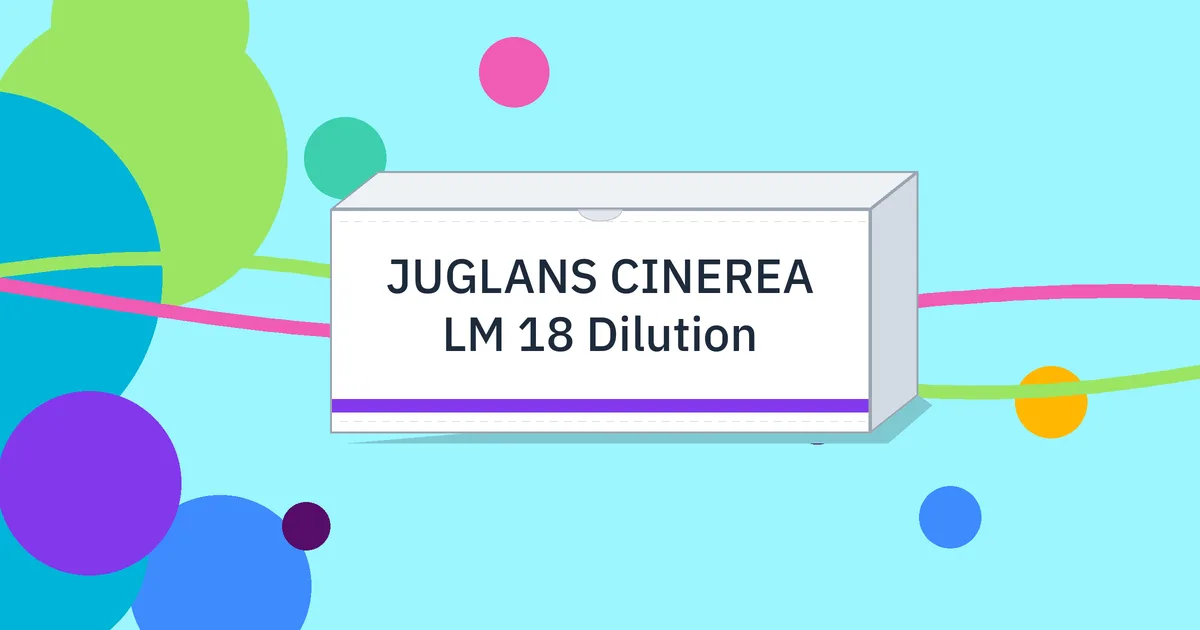Symbolbild: Packung mit der Aufschrift JUGLANS CINEREA LM 18 Dilution (PZN 13563779) – Verfügbarkeit und Bezug in Apotheken in Frankfurt am Main