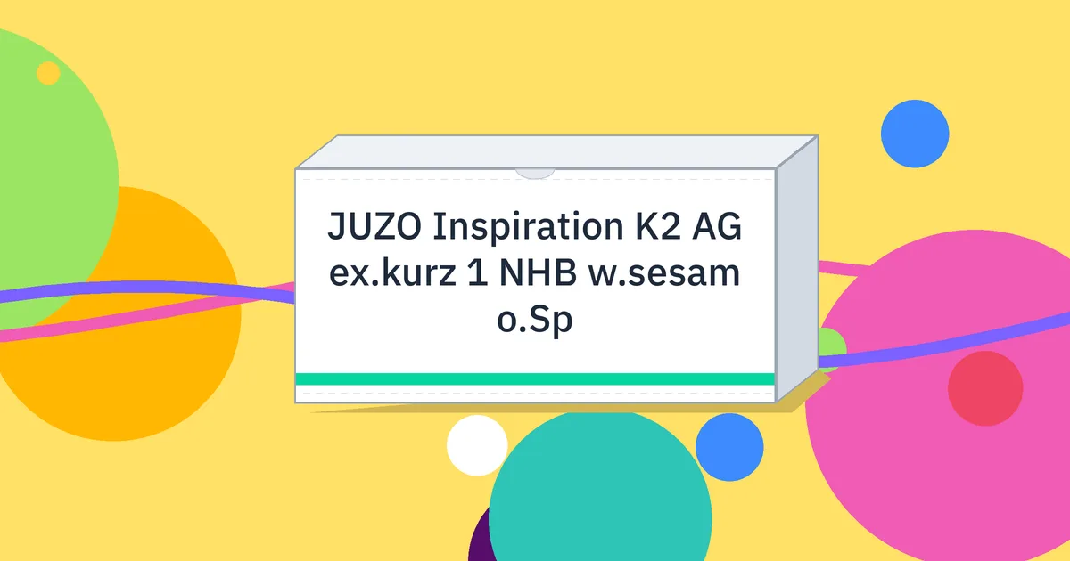 Symbolbild: Packung mit der Aufschrift JUZO Inspiration K2 AG ex.kurz 1 NHB w.sesam o.Sp (PZN 14951029) – Verfügbarkeit und Bezug in Apotheken in Frankfurt am Main