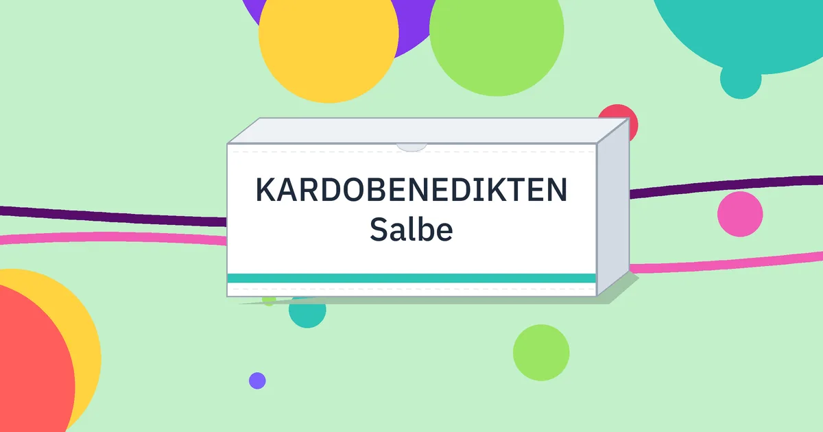 Symbolbild: Packung mit der Aufschrift KARDOBENEDIKTEN Salbe (PZN 18091693) – Verfügbarkeit und Bezug in Apotheken in Frankfurt am Main