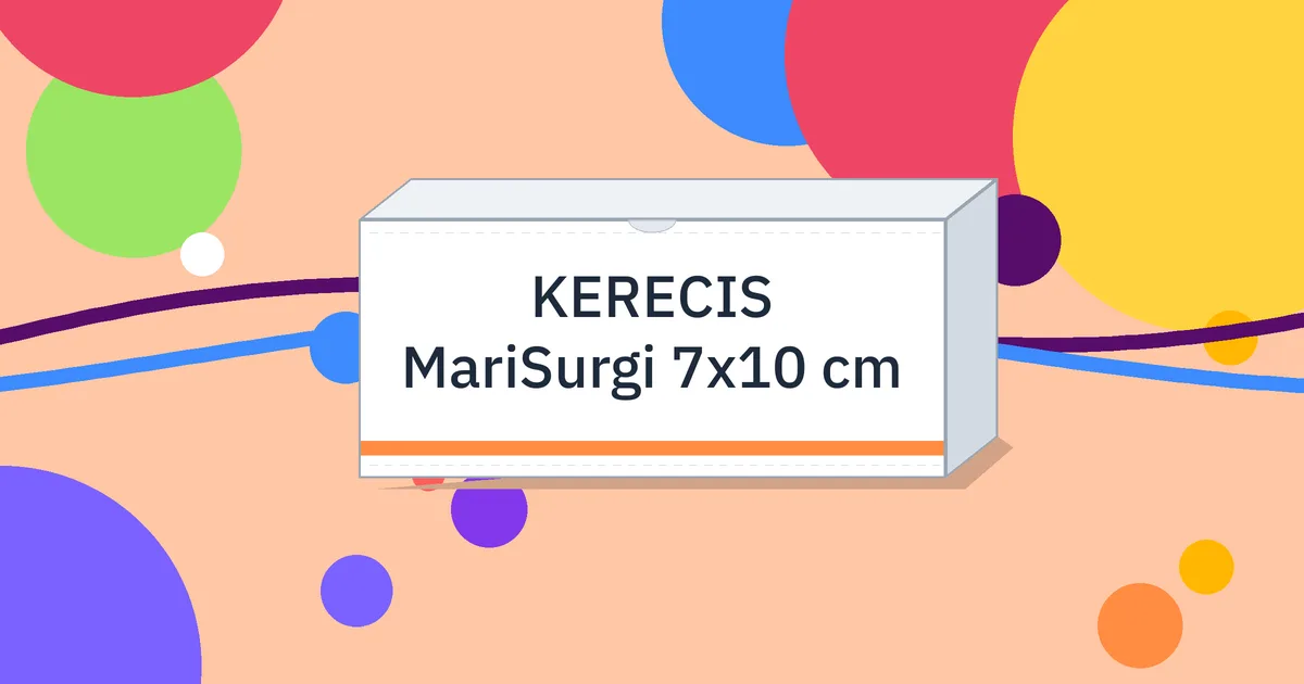 Symbolbild: Packung mit der Aufschrift KERECIS MariSurgi 7x10 cm (PZN 20521540) – Verfügbarkeit und Bezug in Apotheken in Frankfurt am Main