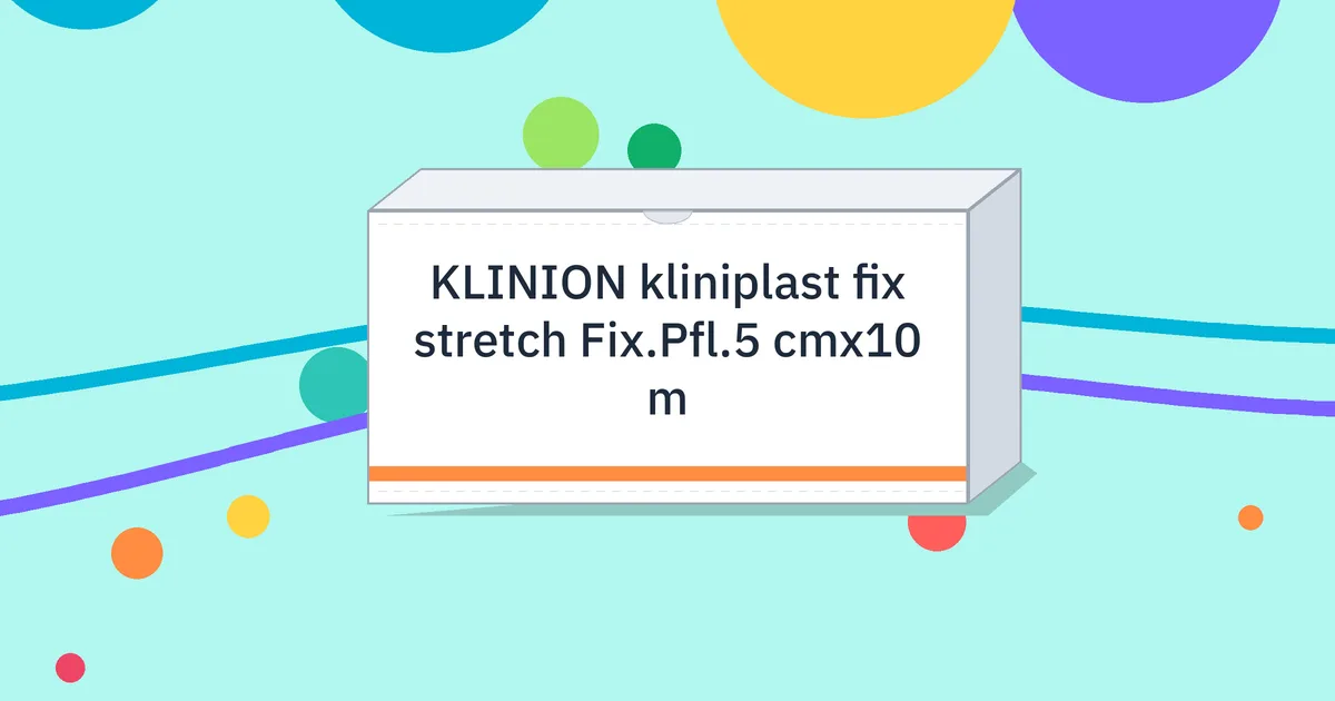 Symbolbild: Packung mit der Aufschrift KLINION kliniplast fix stretch Fix.Pfl.5 cmx10 m (PZN 19626423) – Verfügbarkeit und Bezug in Apotheken in Frankfurt am Main