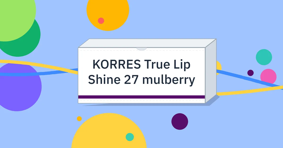 Symbolbild: Packung mit der Aufschrift KORRES True Lip Shine 27 mulberry (PZN 19913080) – Verfügbarkeit und Bezug in Apotheken in Frankfurt am Main