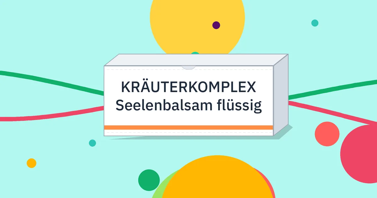 Symbolbild: Packung mit der Aufschrift KRÄUTERKOMPLEX Seelenbalsam flüssig (PZN 10300335) – Verfügbarkeit und Bezug in Apotheken in Frankfurt am Main