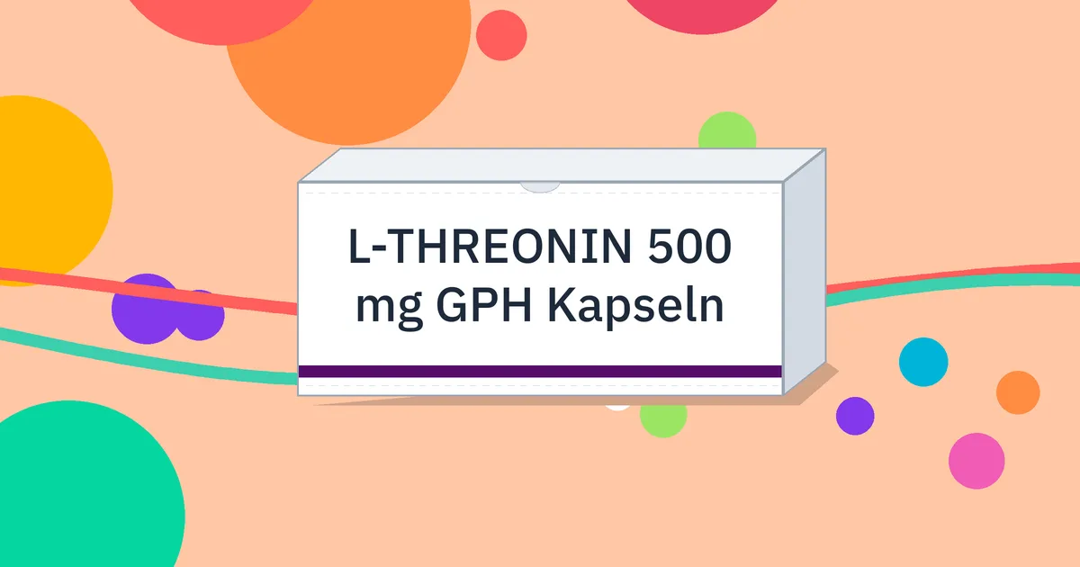 Symbolbild: Packung mit der Aufschrift L-THREONIN 500 mg GPH Kapseln (PZN 01290678) – Verfügbarkeit und Bezug in Apotheken in Frankfurt am Main