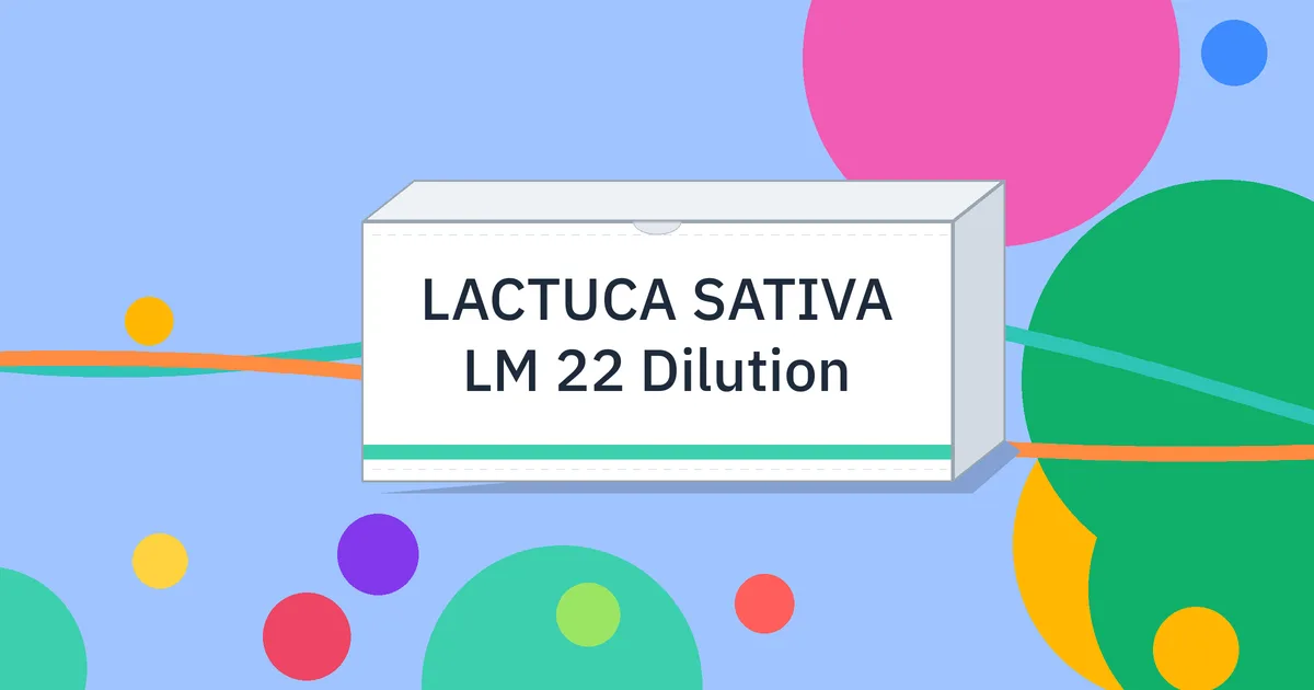 Symbolbild: Packung mit der Aufschrift LACTUCA SATIVA LM 22 Dilution (PZN 13521396) – Verfügbarkeit und Bezug in Apotheken in Frankfurt am Main
