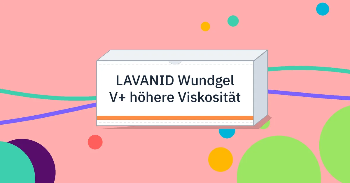 Symbolbild: Packung mit der Aufschrift LAVANID Wundgel V+ höhere Viskosität (PZN 17554524) – Verfügbarkeit und Bezug in Apotheken in Frankfurt am Main