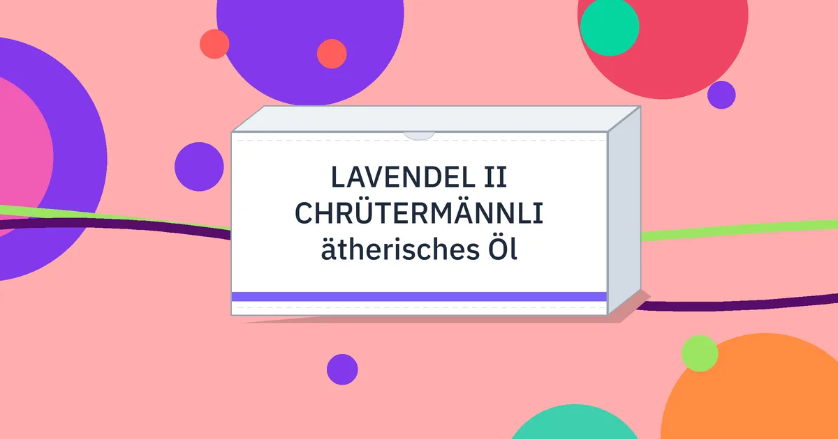 Symbolbild: Packung mit der Aufschrift LAVENDEL II CHRÜTERMÄNNLI ätherisches Öl (PZN 10982033) – Verfügbarkeit und Bezug in Apotheken in Frankfurt am Main