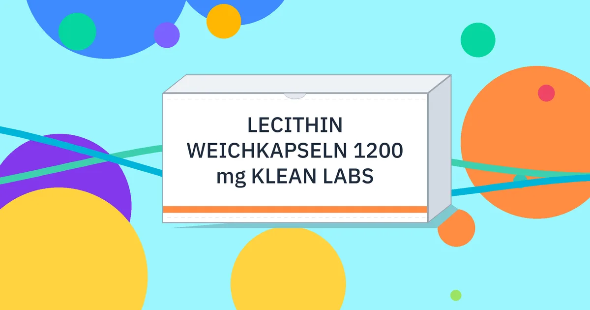 Symbolbild: Packung mit der Aufschrift LECITHIN WEICHKAPSELN 1200 mg KLEAN LABS (PZN 19645076) – Verfügbarkeit und Bezug in Apotheken in Frankfurt am Main