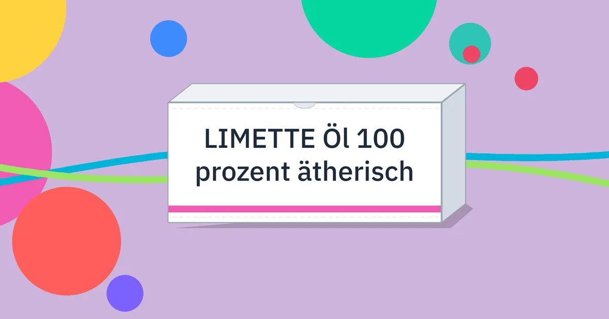 Symbolbild: Packung mit der Aufschrift LIMETTE Öl 100 prozent ätherisch (PZN 07205857) – Verfügbarkeit und Bezug in Apotheken in Frankfurt am Main
