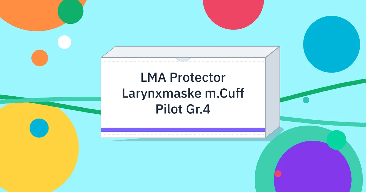 Symbolbild: Packung mit der Aufschrift LMA Protector Larynxmaske m.Cuff Pilot Gr.4 (PZN 13165725) – Verfügbarkeit und Bezug in Apotheken in Frankfurt am Main