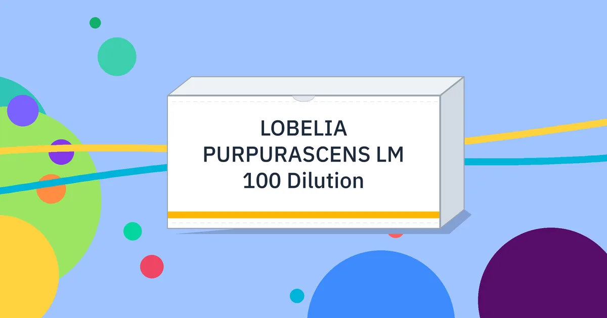 Symbolbild: Packung mit der Aufschrift LOBELIA PURPURASCENS LM 100 Dilution (PZN 13534594) – Verfügbarkeit und Bezug in Apotheken in Frankfurt am Main