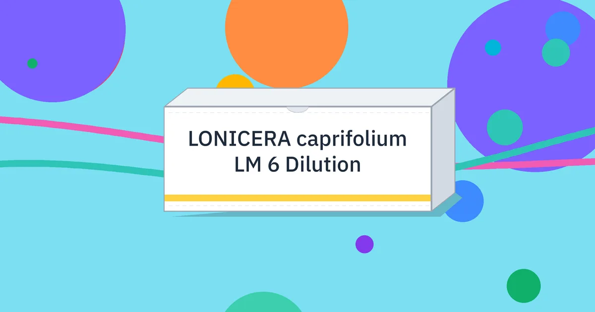 Symbolbild: Packung mit der Aufschrift LONICERA caprifolium LM 6 Dilution (PZN 13535642) – Verfügbarkeit und Bezug in Apotheken in Frankfurt am Main