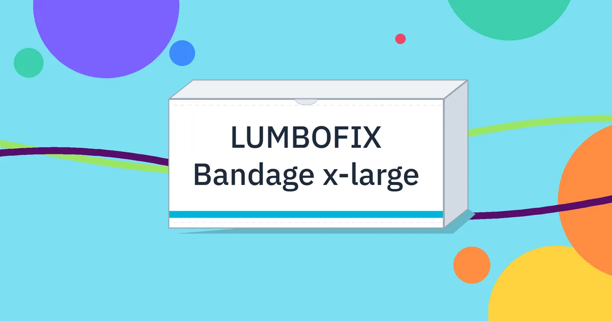 Symbolbild: Packung mit der Aufschrift LUMBOFIX Bandage x-large (PZN 00468022) – Verfügbarkeit und Bezug in Apotheken in Frankfurt am Main
