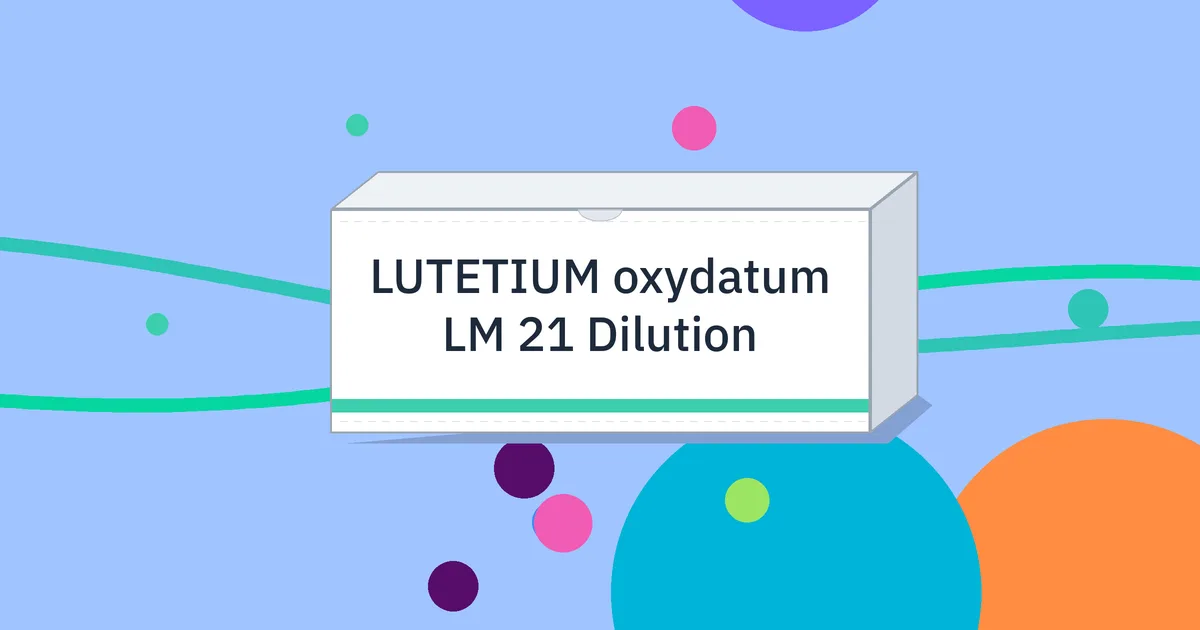Symbolbild: Packung mit der Aufschrift LUTETIUM oxydatum LM 21 Dilution (PZN 12934908) – Verfügbarkeit und Bezug in Apotheken in Frankfurt am Main