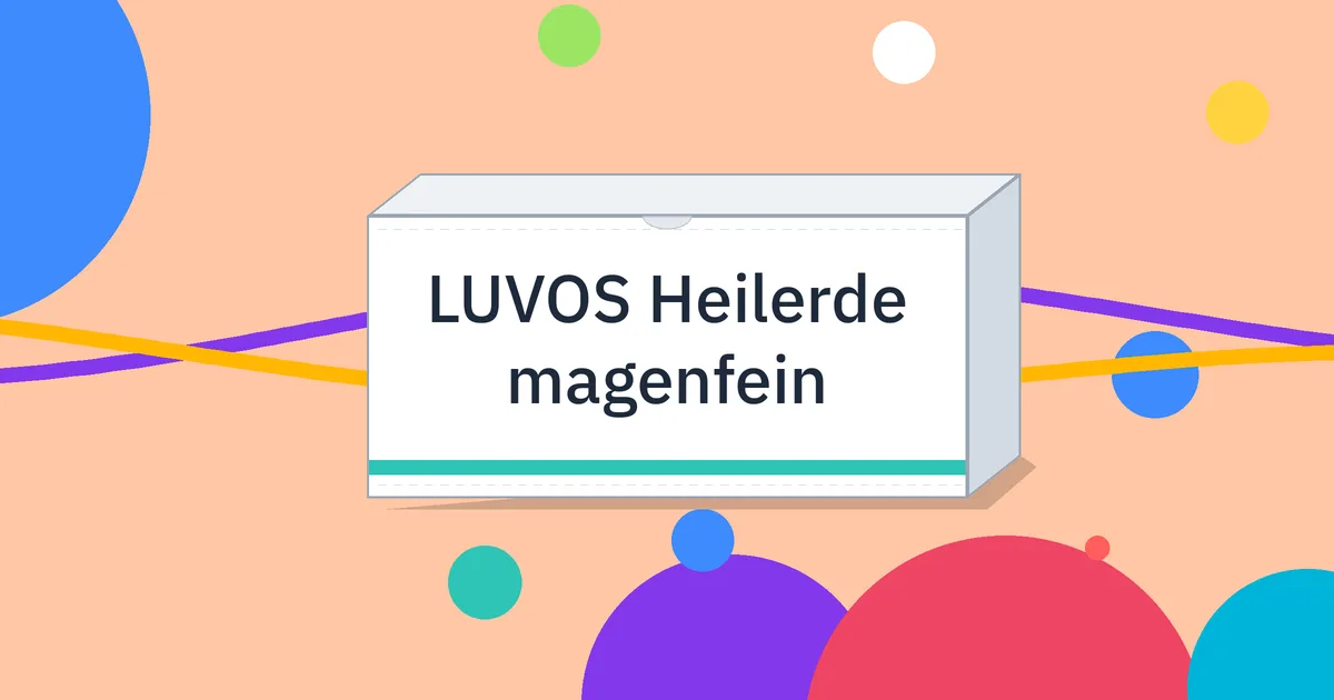 Symbolbild: Packung mit der Aufschrift LUVOS Heilerde magenfein (PZN 09723183) – Verfügbarkeit und Bezug in Apotheken in Frankfurt am Main