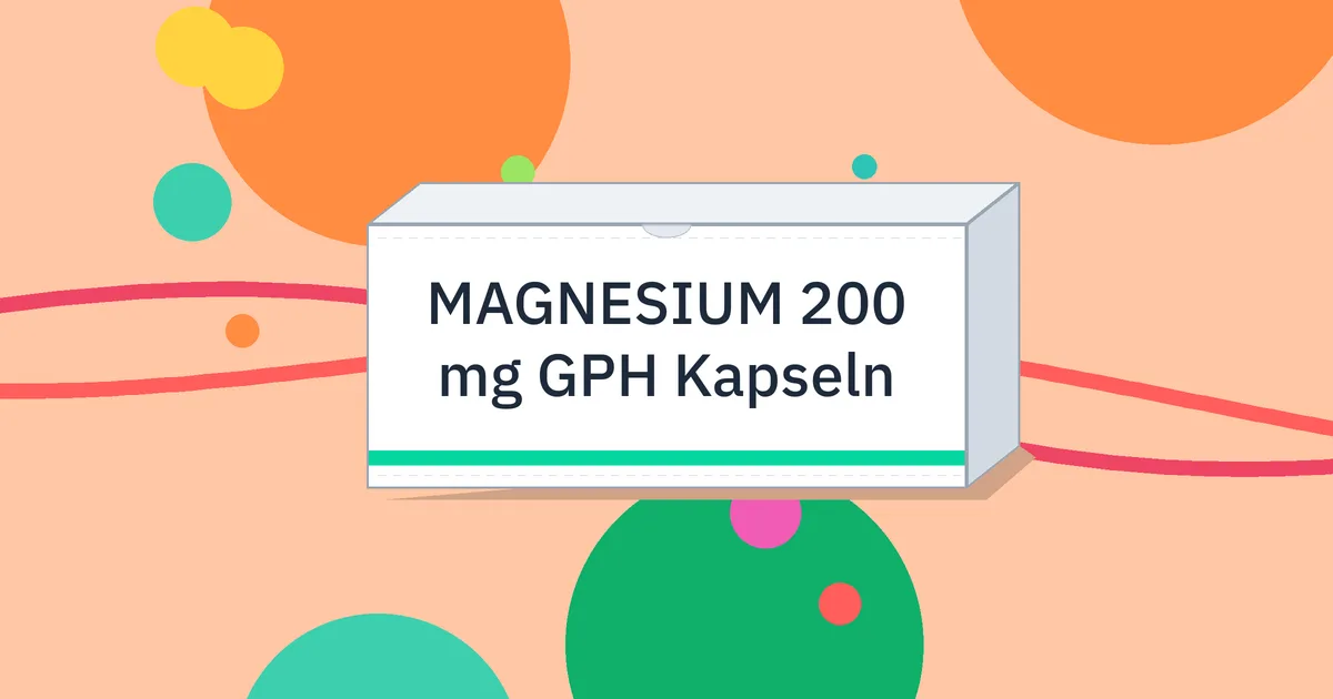 Symbolbild: Packung mit der Aufschrift MAGNESIUM 200 mg GPH Kapseln (PZN 11146497) – Verfügbarkeit und Bezug in Apotheken in Frankfurt am Main