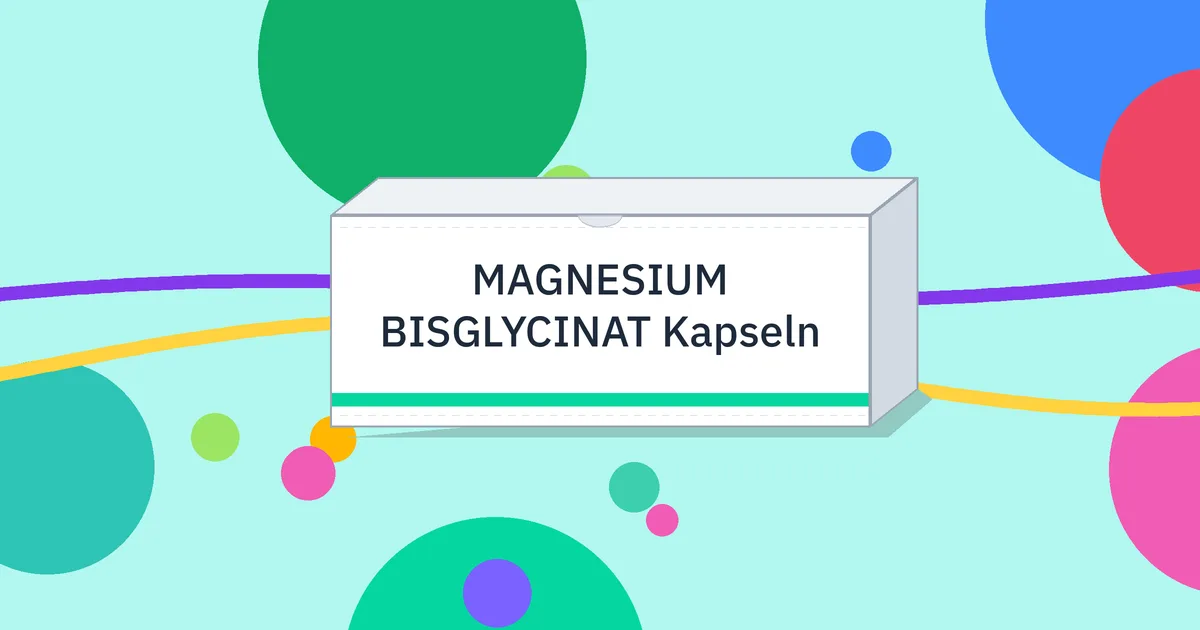 Symbolbild: Packung mit der Aufschrift MAGNESIUM BISGLYCINAT Kapseln (PZN 18839772) – Verfügbarkeit und Bezug in Apotheken in Frankfurt am Main