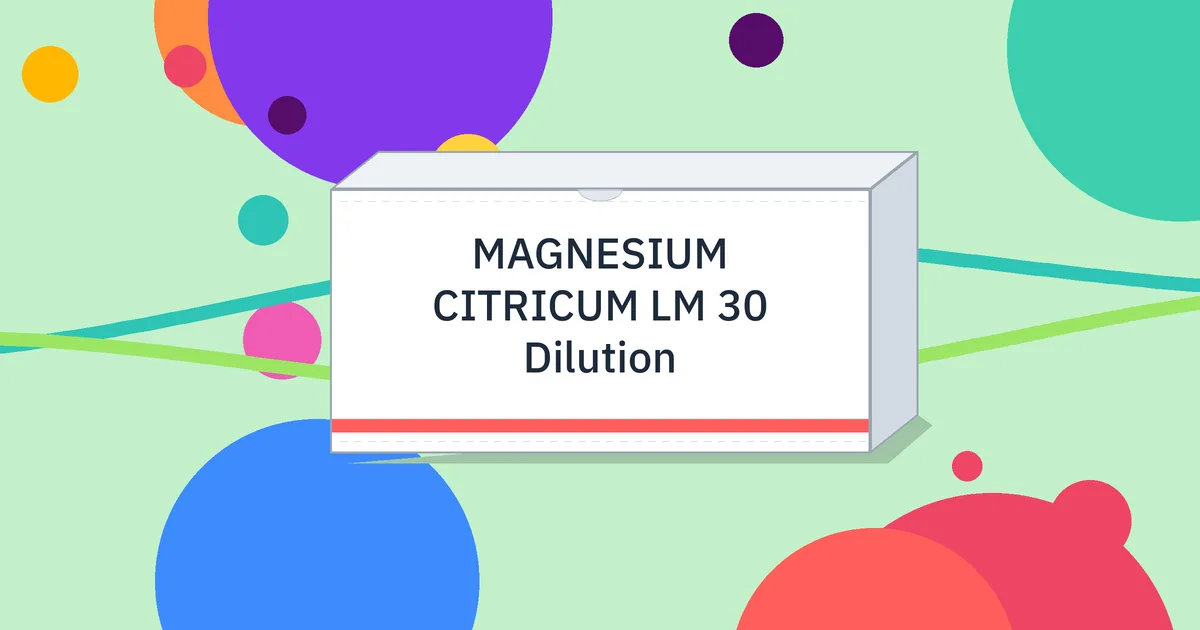 Symbolbild: Packung mit der Aufschrift MAGNESIUM CITRICUM LM 30 Dilution (PZN 13764905) – Verfügbarkeit und Bezug in Apotheken in Frankfurt am Main